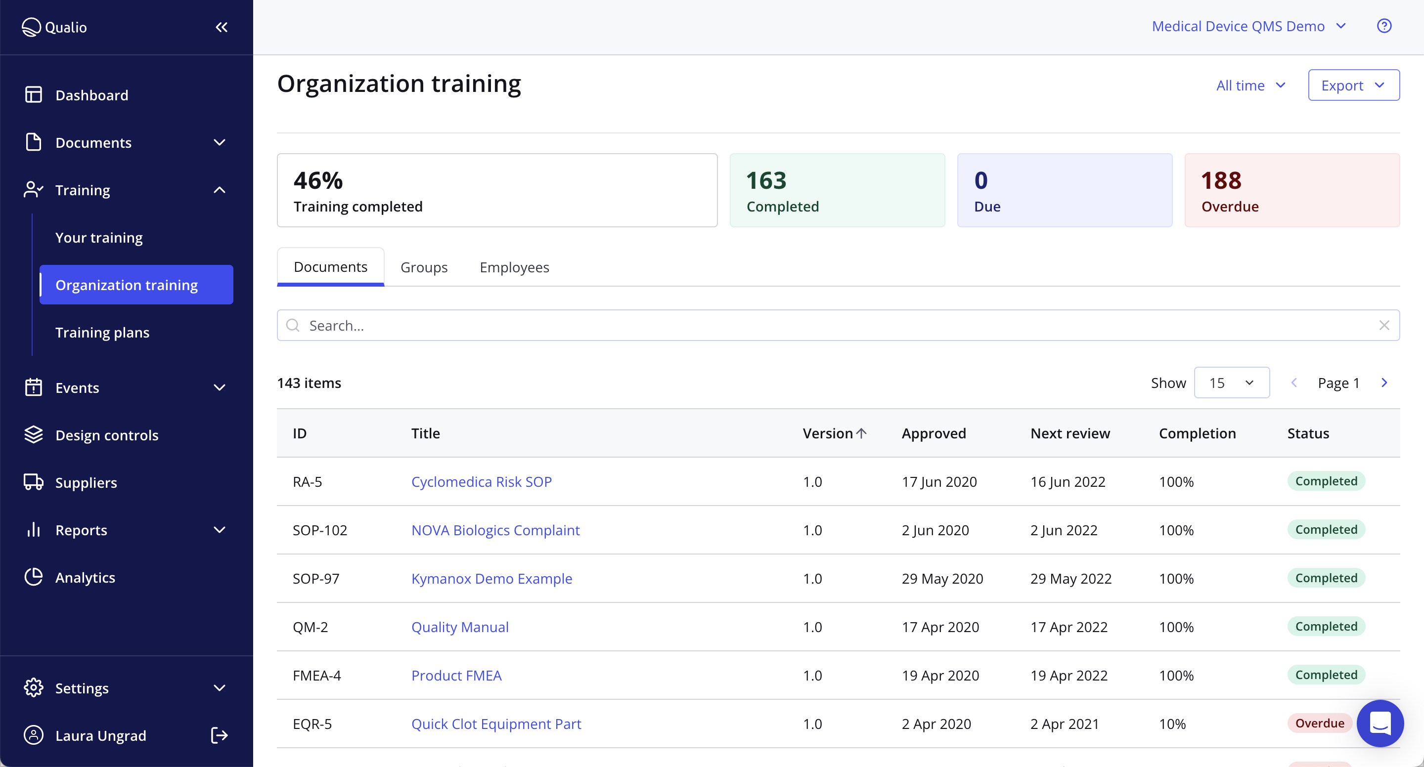 Training Management Software System — Qualio